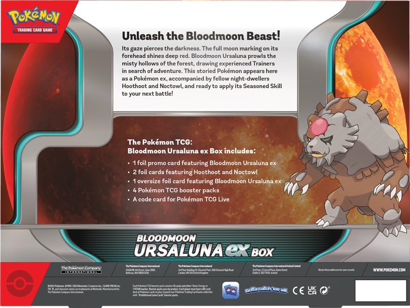 Pokemon TCG - Bloodmoon Ursaluna Ex Box Collection - contains Surging ...