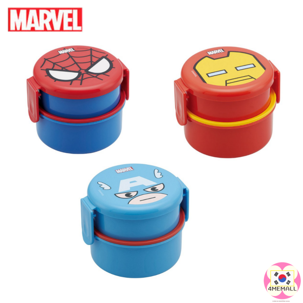 SKATER Korea Marvel Avengers Hero 2-tier lunch box set (with fork ...