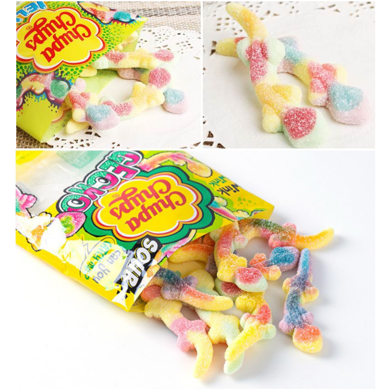 [CHUPA CHUPS] Sour Gecko Jelly 90g Sweet Gummy Candy Jellies | Shopee ...