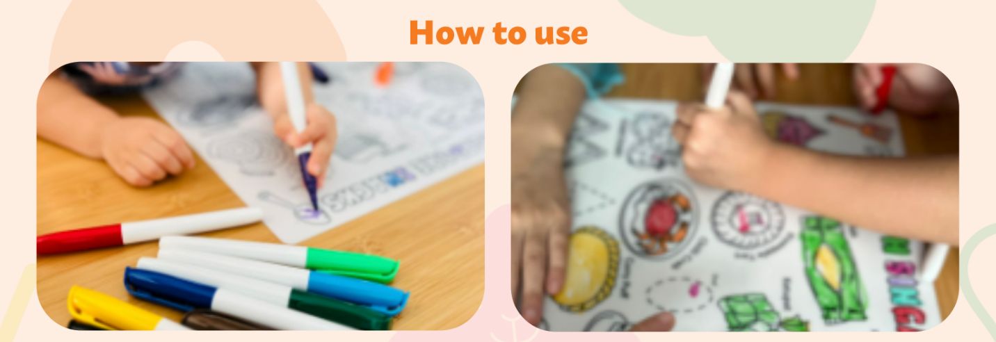Nibbles by Nom SG Edition Silicone Colouring Mat - Washable, Reusable ...