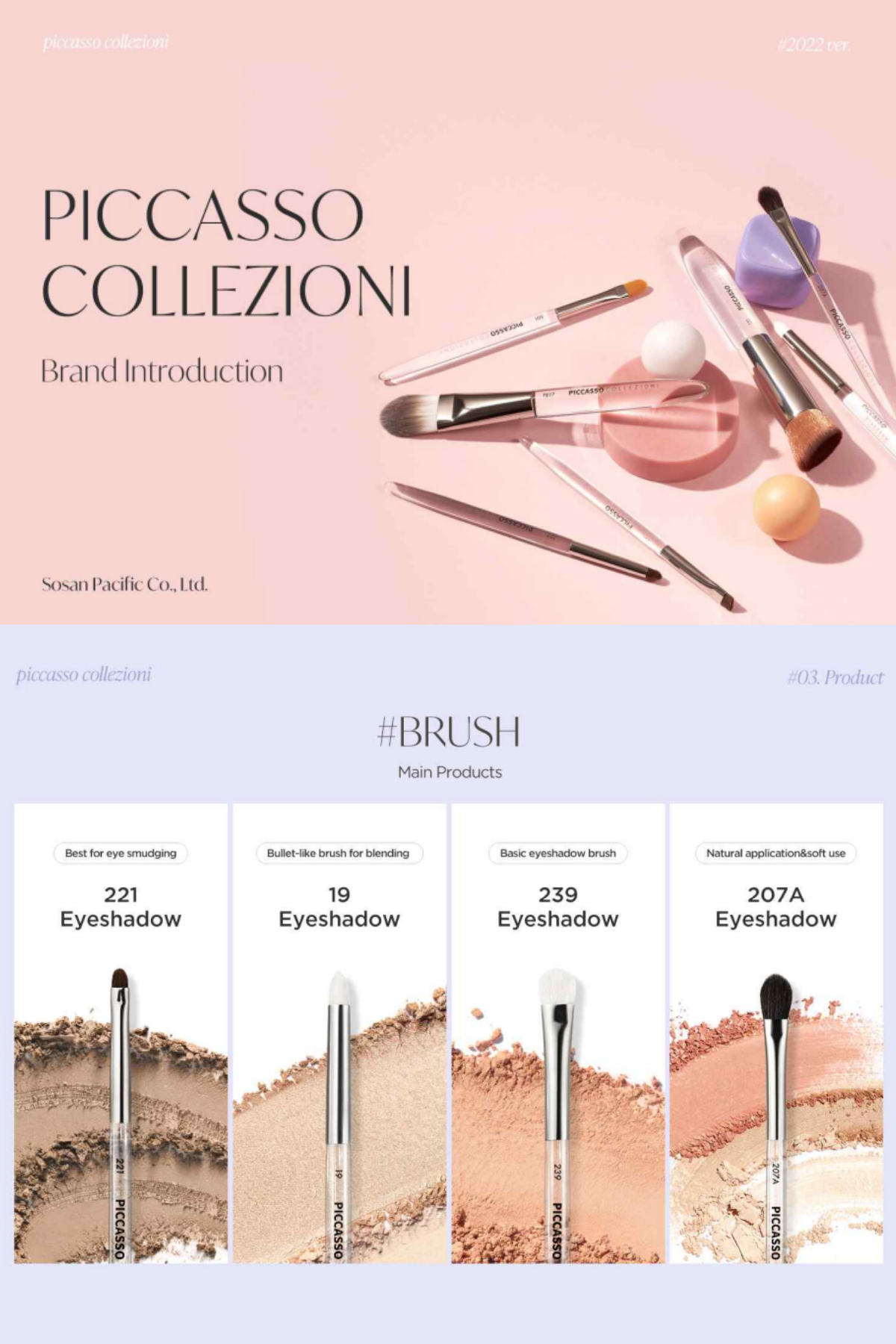 [PICCASSO Collezioni] Make-up Brushes (Eye/Eyebrow, Eyeliner, Eyeshadow ...