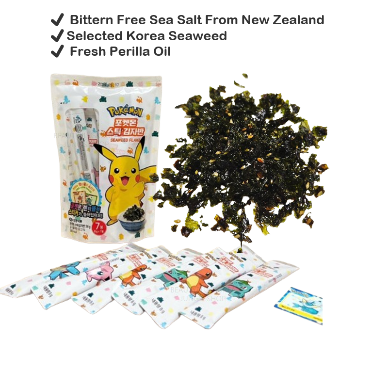 [SungGyung] Pokemon Korean Seaweed Flakes Soy Sauce Flavor 8g (2p/7p ...
