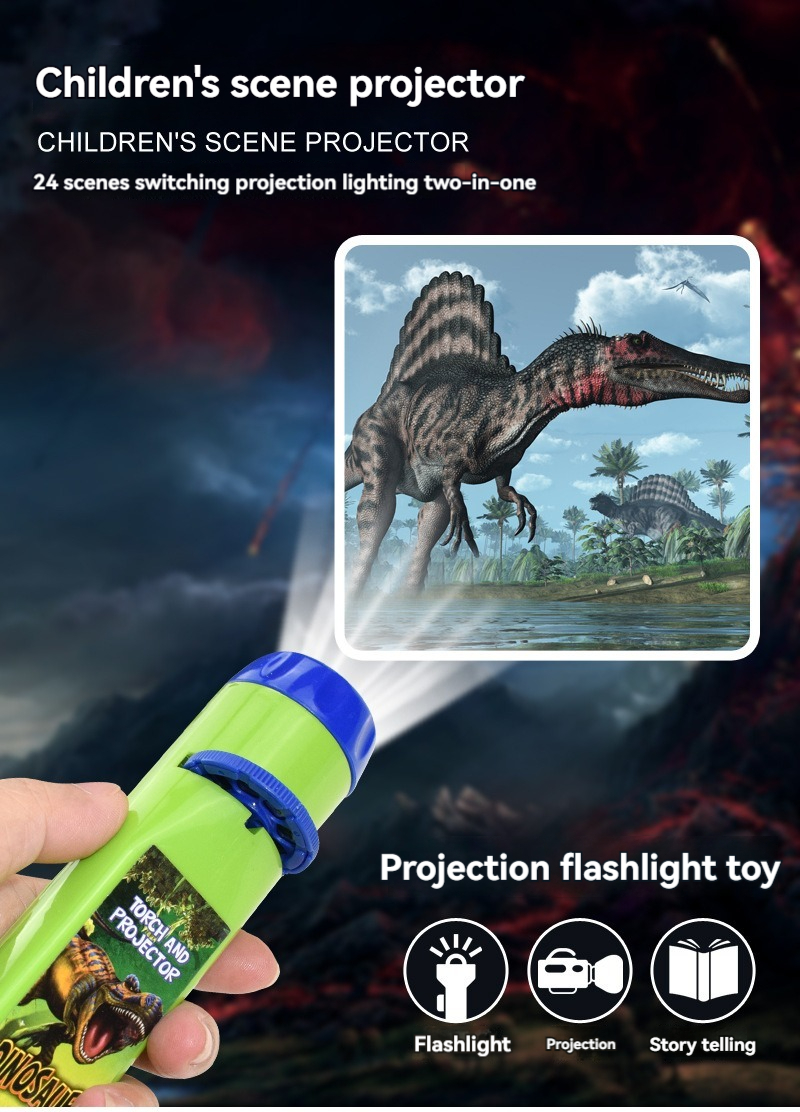 SG Kids Story Projector Flashlight Toy Early Education Bedtime Story ...