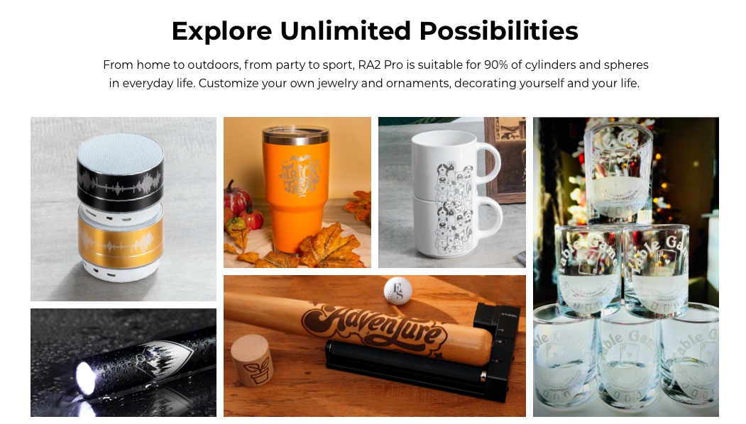 xTool RA2 Pro Rotary Attachment versatile 4-in-1 rotary system for ...