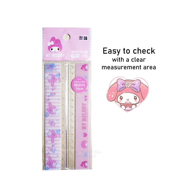 [DAISO KOREA] MY MELODY Ruler 15cm 2ea set mymelody 1036384 | Shopee ...