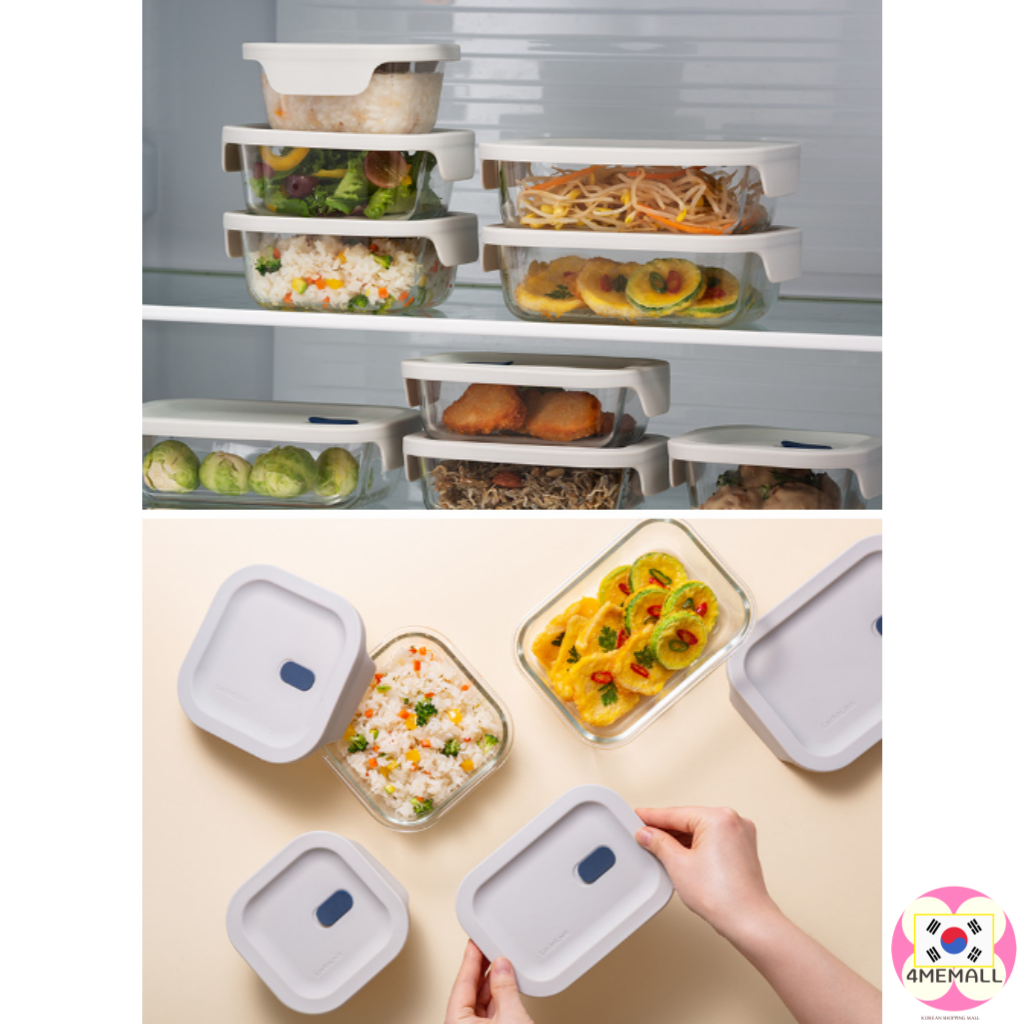 LocknLock Top Class Silicone Glass Airtight Container Food Container ...