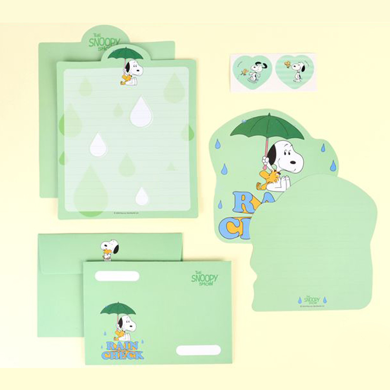 Peanuts Snoopy Letter Paper Envelope Set Stationery Writing Paper Cute ...