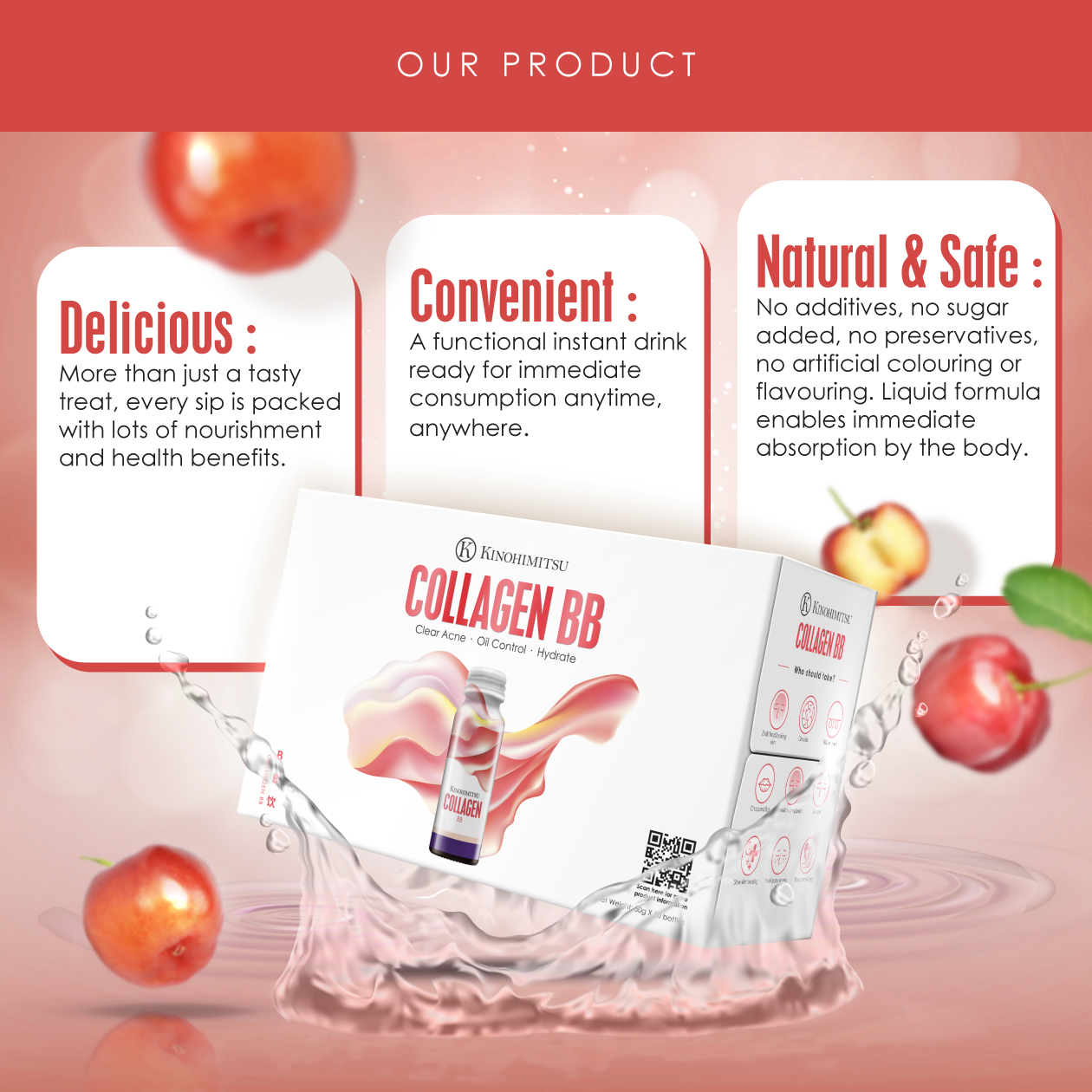 Kinohimitsu Collagen BB 1500mg Inner Beauty Supplement 50ml - Acne ...