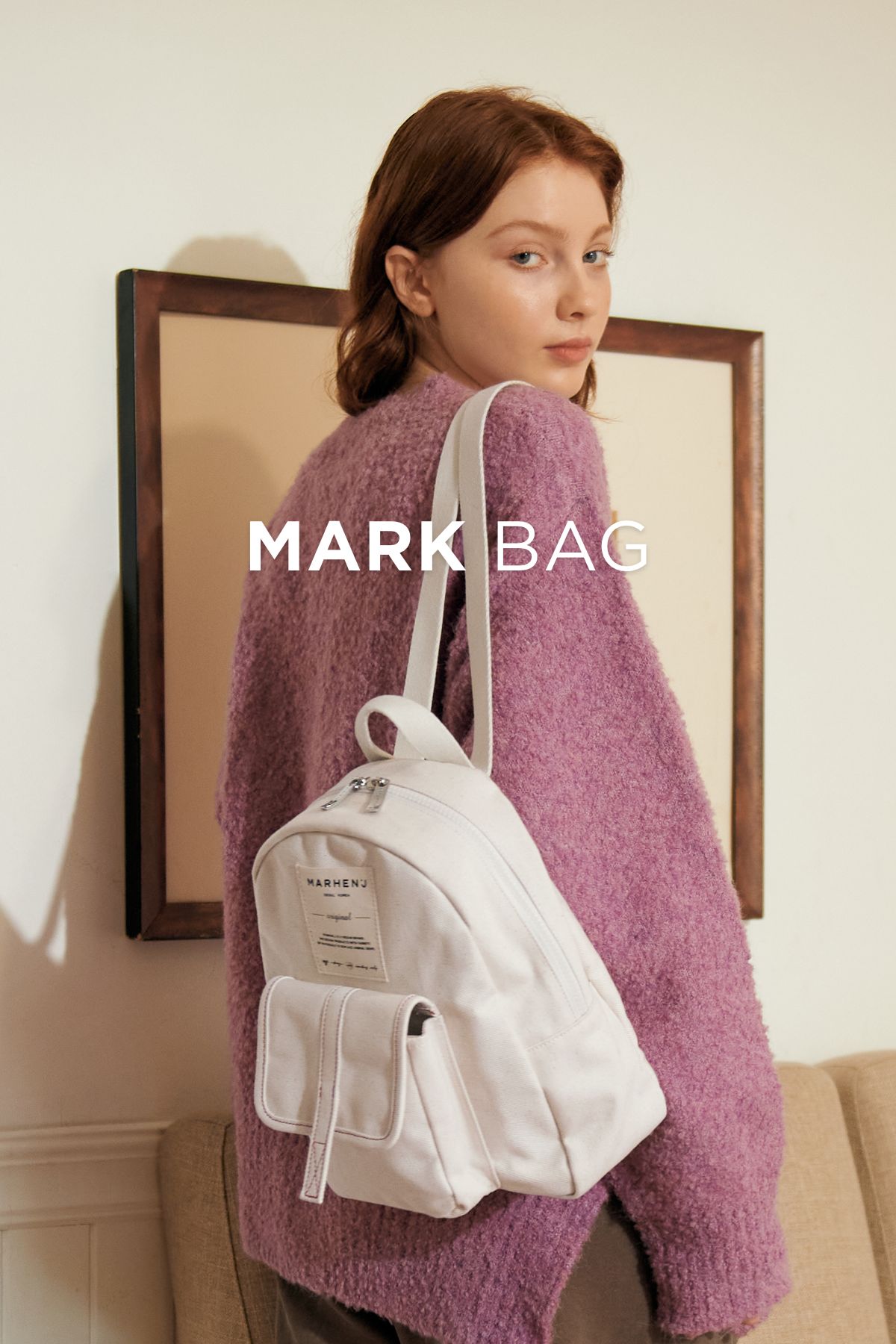 MARHEN.J Mark Backpack - Black / Ivory | Shopee Malaysia