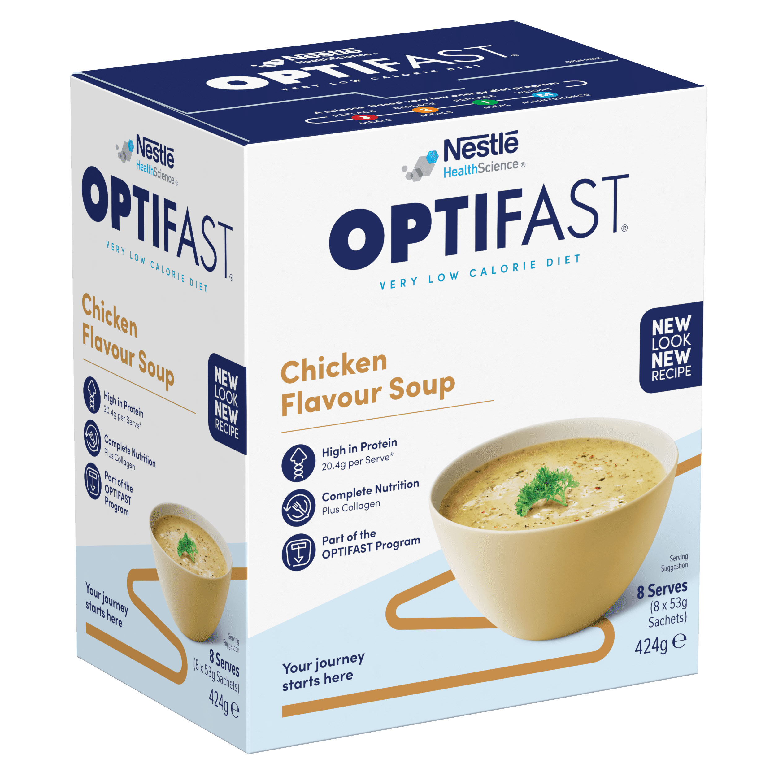 Nestle OPTIFAST VLCD SOUP Chicken Meal Replacement (8x53g) | Shopee ...