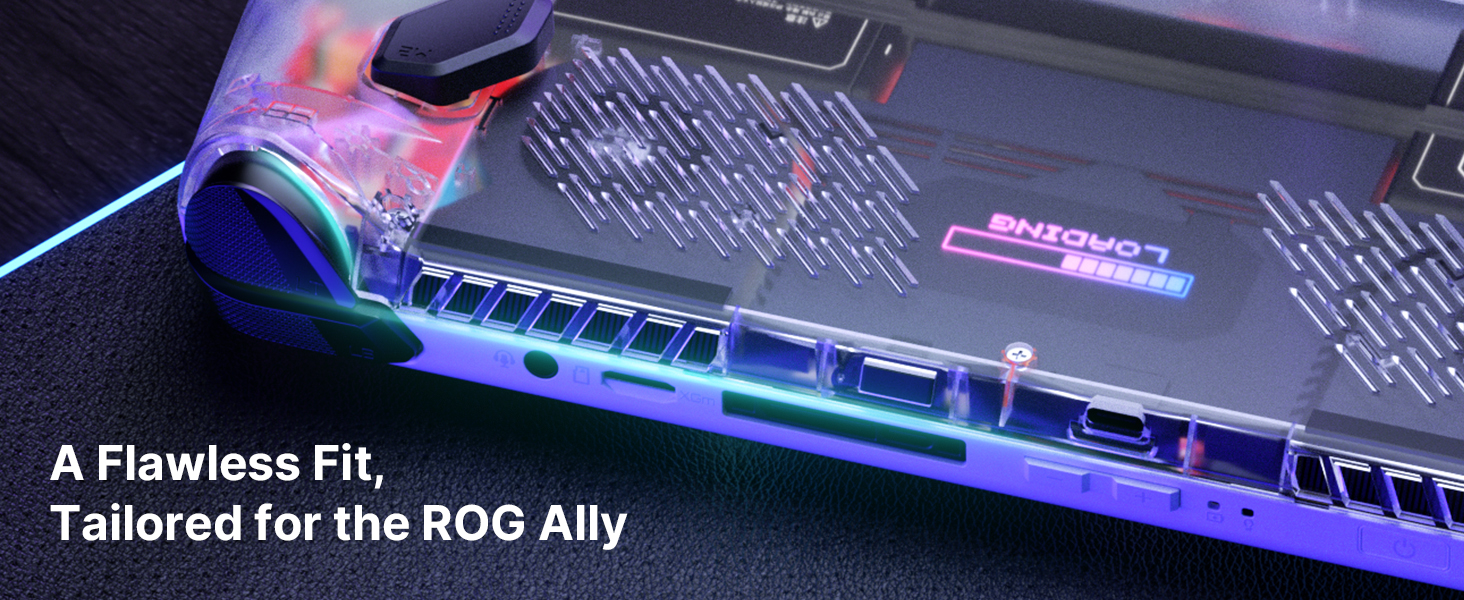 JSAUX ROG Ally Case RGB Transparent Casing Back Plate DIY Clear ...