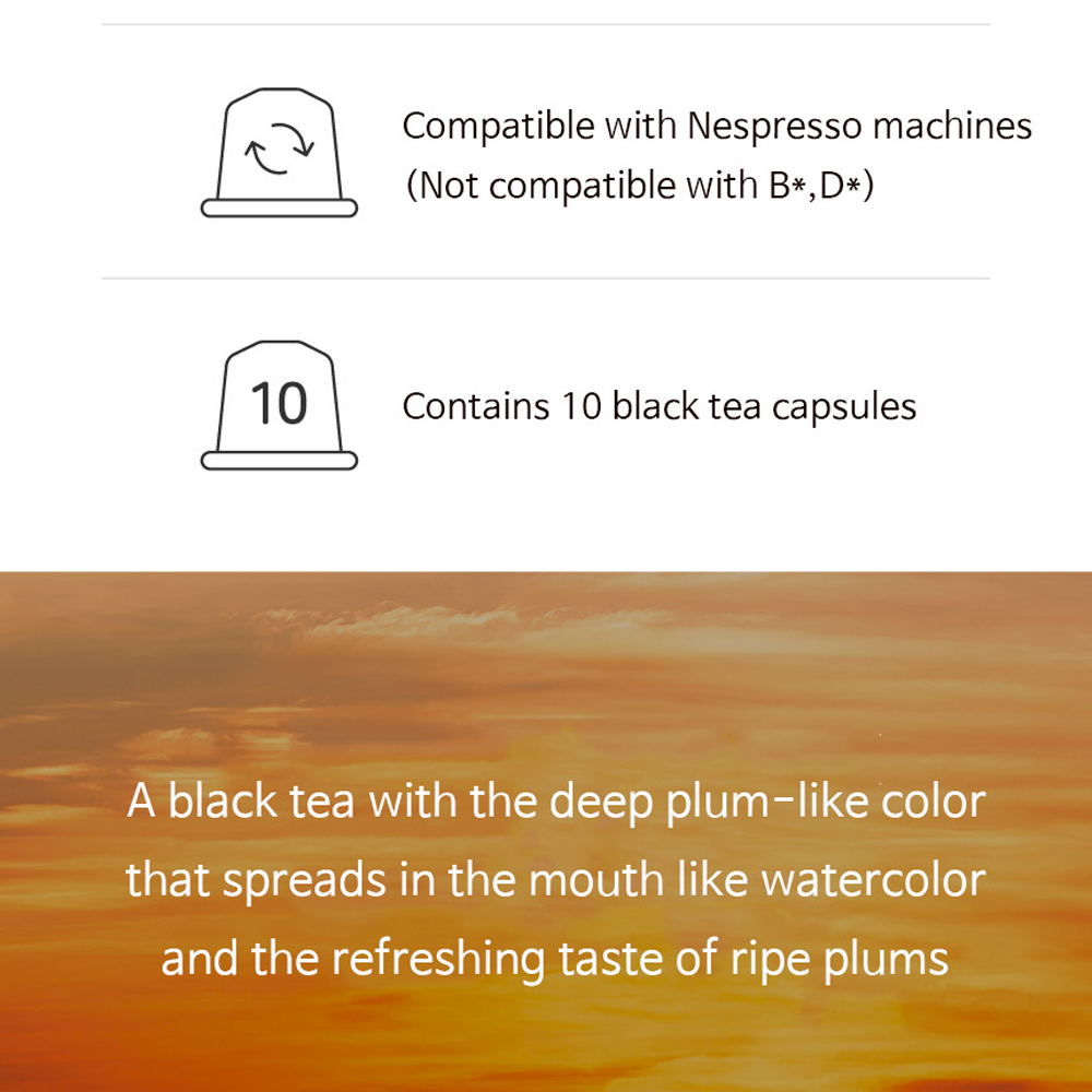 【MEDIPRESSO OFFICE 】 Plum Flavored Black Tea Capsule Bundle Pack (20 ...