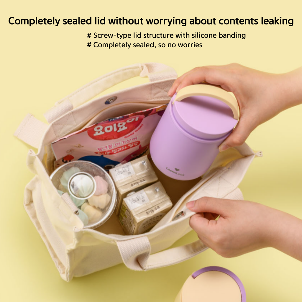 LocknLock Little Luv Food Jar Baby Food Container Thermos Bottle Stainless Steel Baby Food ...