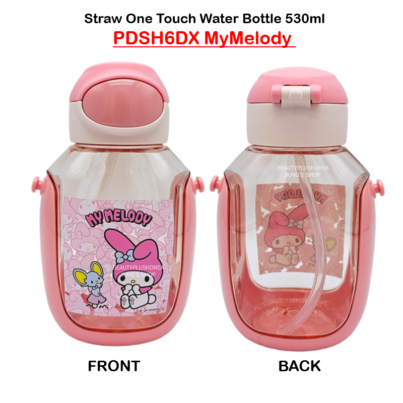 [SKATER] Straw One Touch Water Bottle 530ml PDSH6DX (MyMelody/Kitty) | Shopee Malaysia