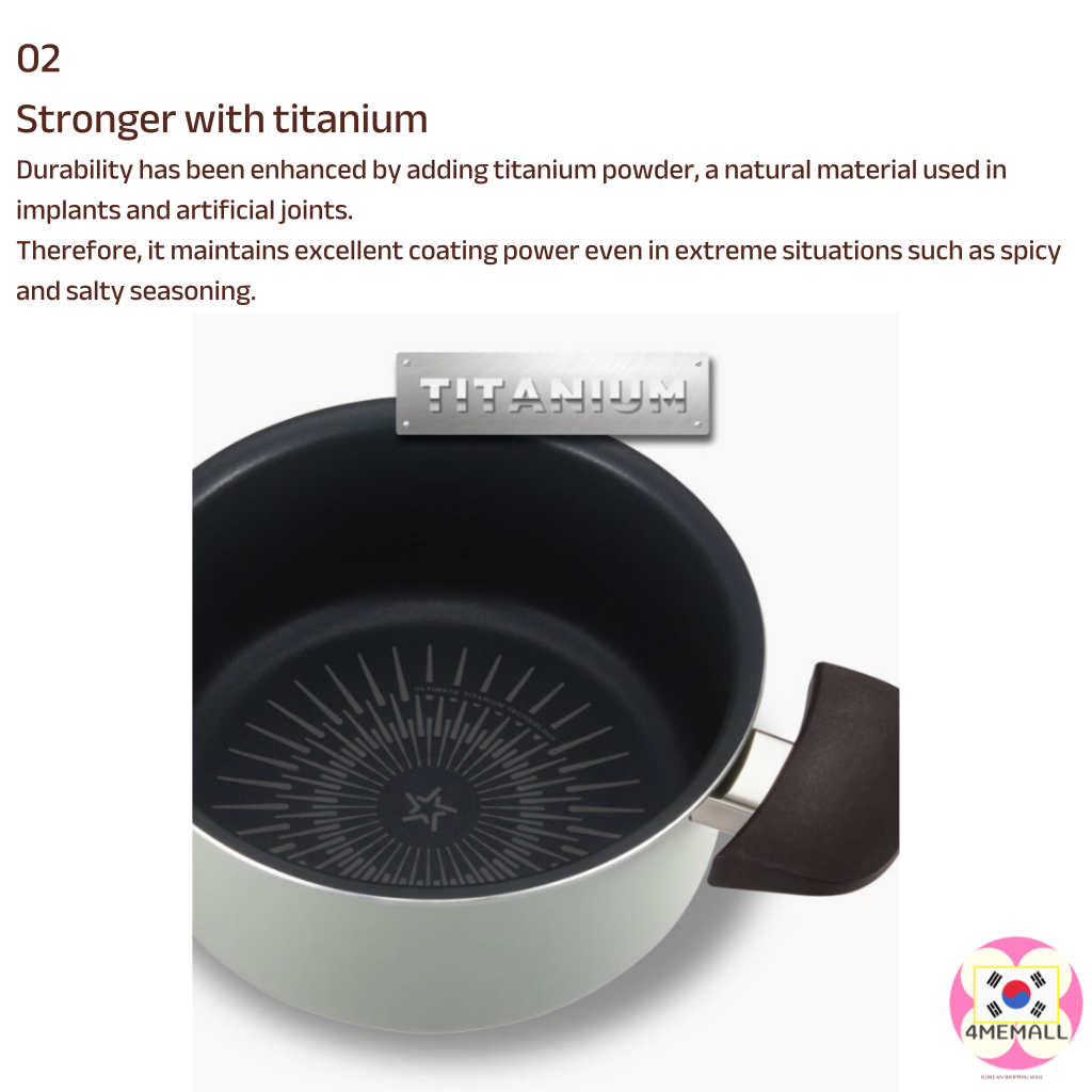 [ HC HAPPYCALL ] Verdant Titanium IH Pot 4 types 18cm, 20cm, 24cm Saucepan Milk Pan Hotpot Non ...