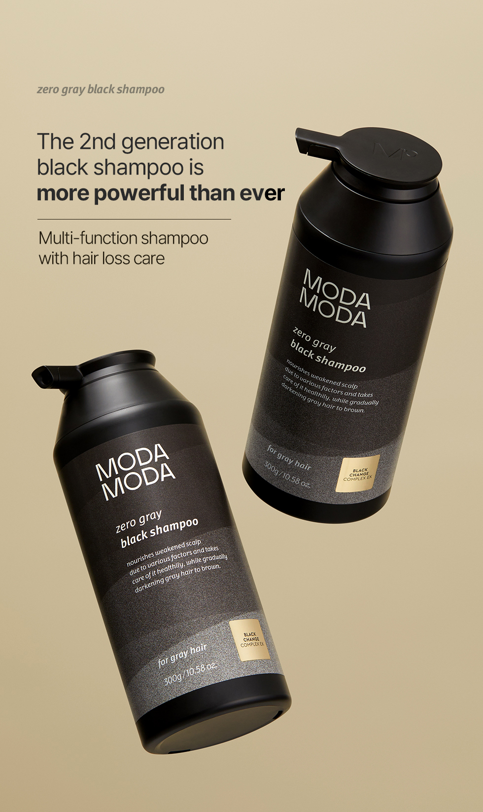 MODAMODA Zero Gray Black Shampoo 300g*3ea | Shopee Malaysia
