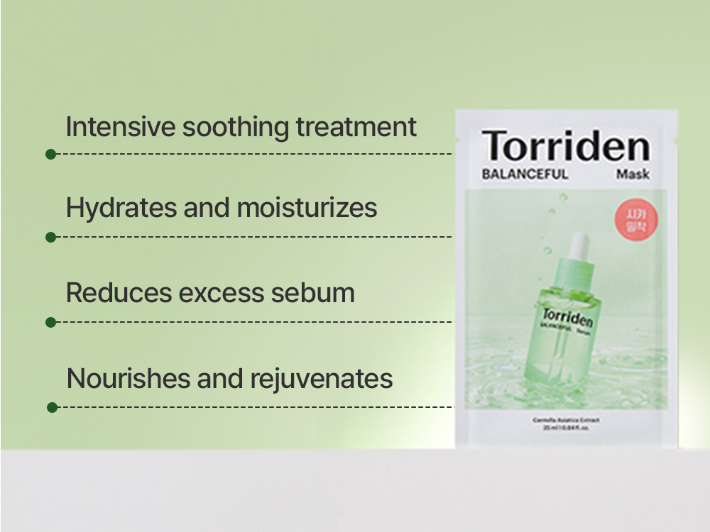 [Torriden Official] BALANCEFUL Cica Sheet Mask for skin Soothing and Calming for acne prone skin ...