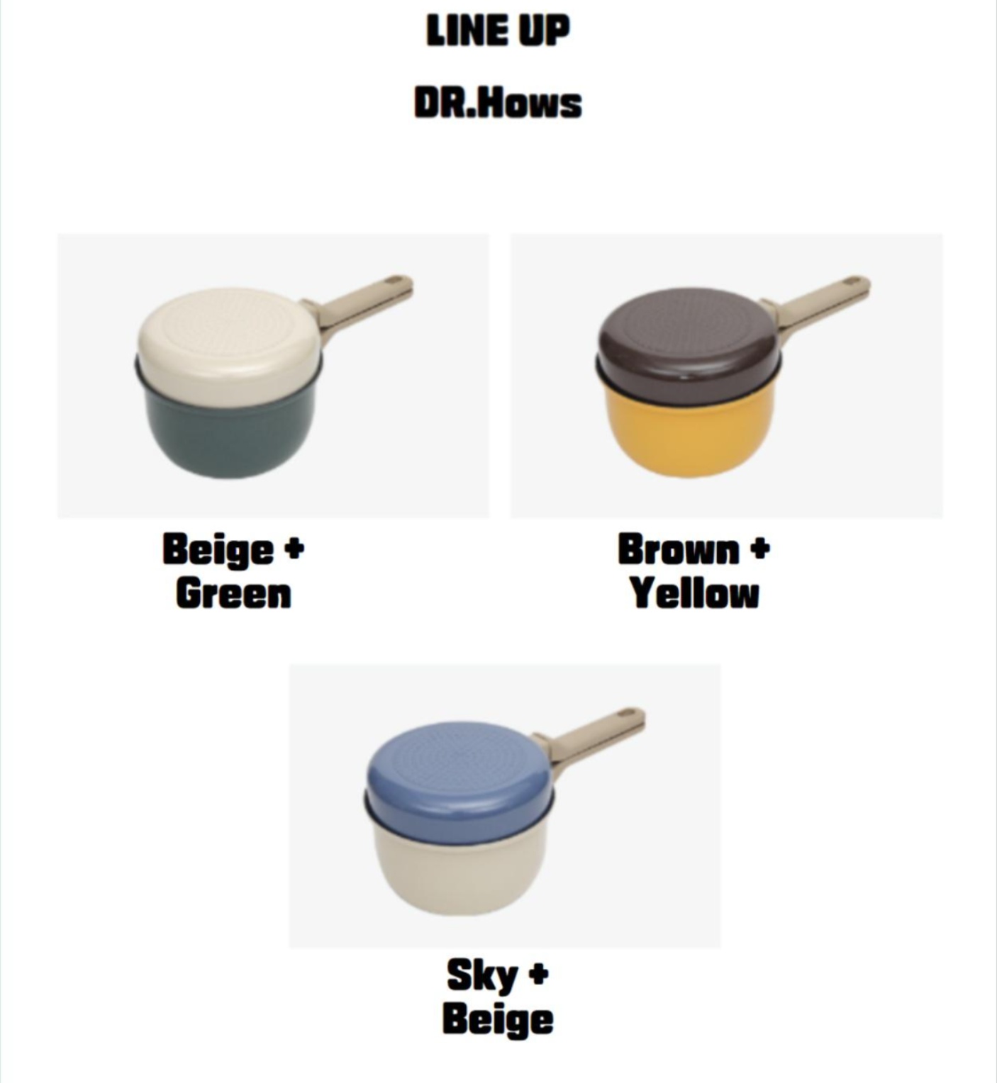 [DR.Hows] Acorn Cookware Pot Frying pan lid 2P combo | Shopee Malaysia