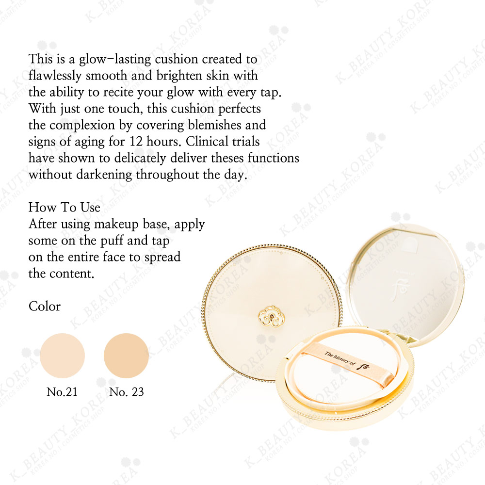 [The history of Whoo] Gongjinhyang Mi Luxury Golden Cushion Glow Special Set (SPF50+/PA ...