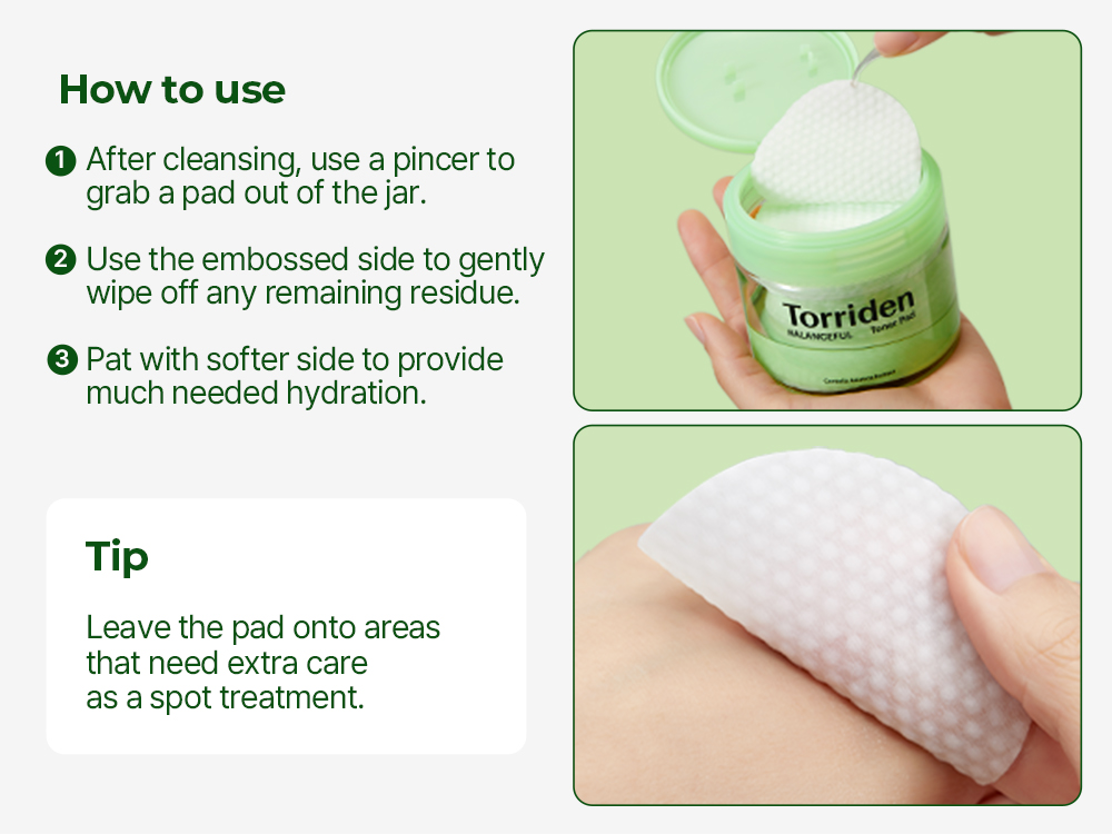 [Torriden Official] BALANCEFUL Cica Daily Toner Pad for Sensitive Skin ...
