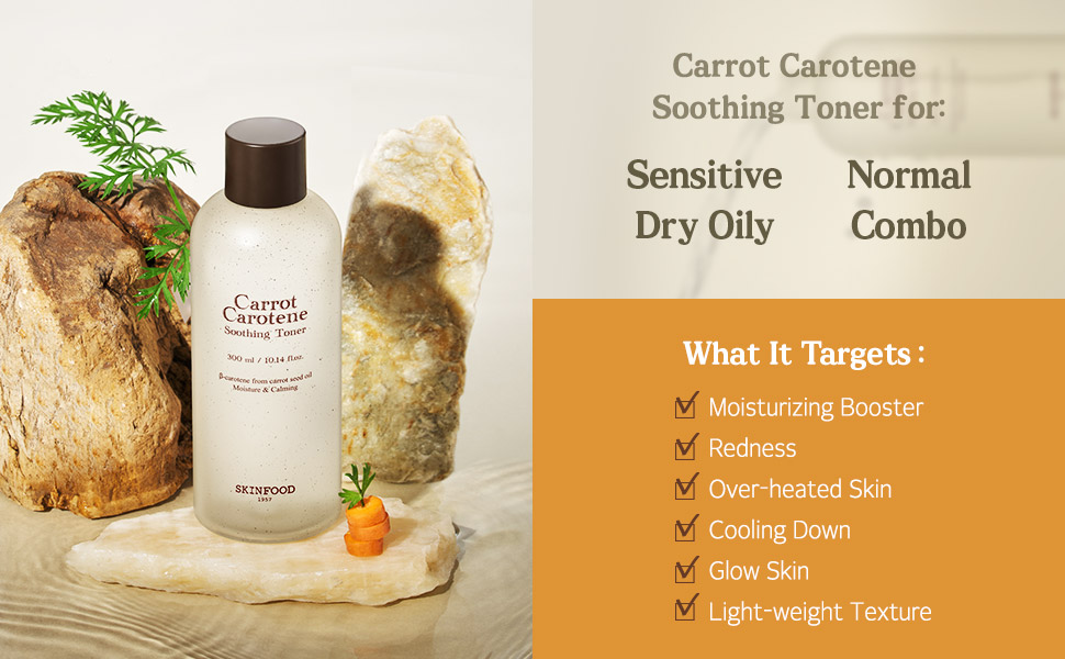 [SKINFOOD Official] Carrot Carotene Soothing Toner 300ml / Instantly ...