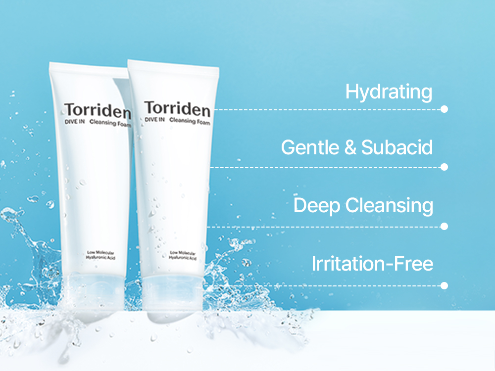 [Torriden Official] DIVE IN Low Molecular Hyaluronic Acid Foam Cleanser ...