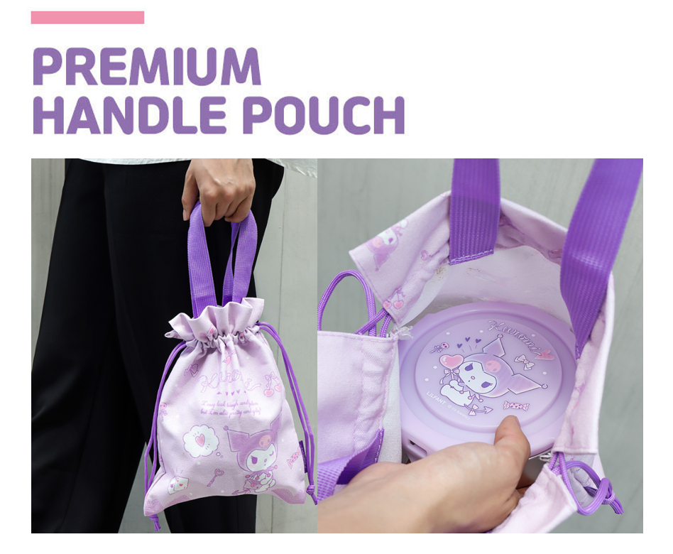 [Lilfant] Lilfant Sanrio Round Stainless Steel 2-tier Lunch Box (Cinnamoroll/Kuromi/Mymelody ...