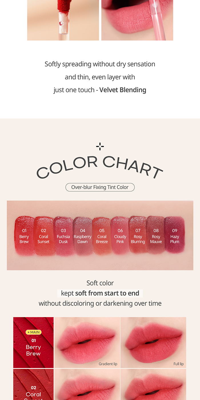 LUNA Official: Over Blur Fixing Tint - Semi-matte MLBB Tint (4.5g ...