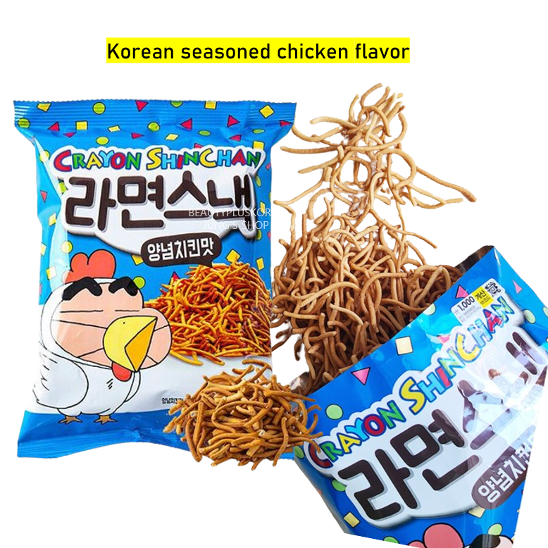 [Crayon ShinChan] Shin chan Ramen Snack 90g (BBQ/Korean Chicken/Wasabi ...