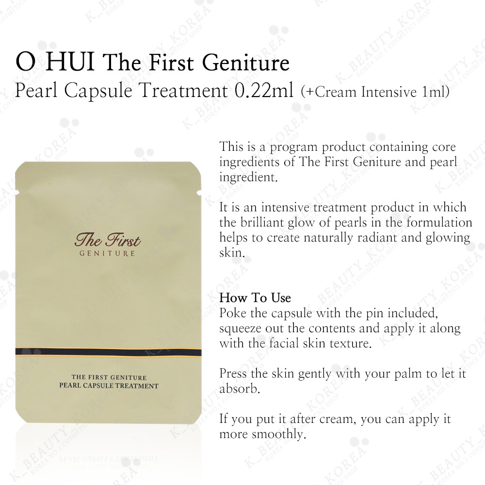 [O HUI] The First Geniture Pearl Capsule Treatment 0.22ml+Cream ...