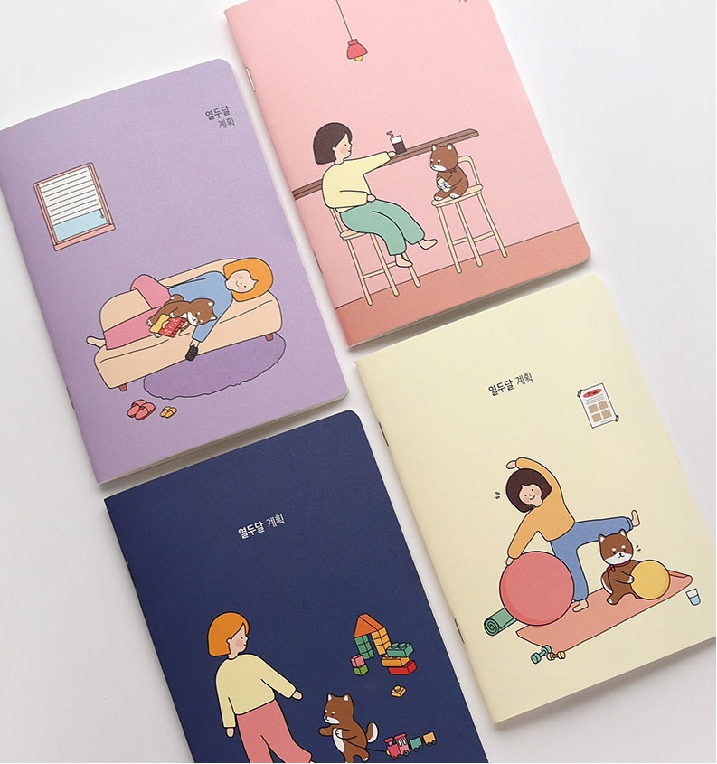 [Korean product] PinkFOOT Puppy Monthly Planner/ 12 months Undated - 1 ...