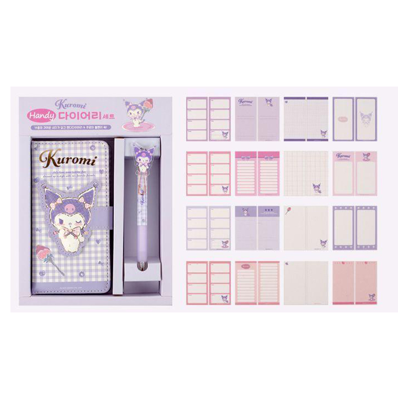 Sanrio Handy Weekly Planner with Pen Undated Diary Journal Kuromi My ...