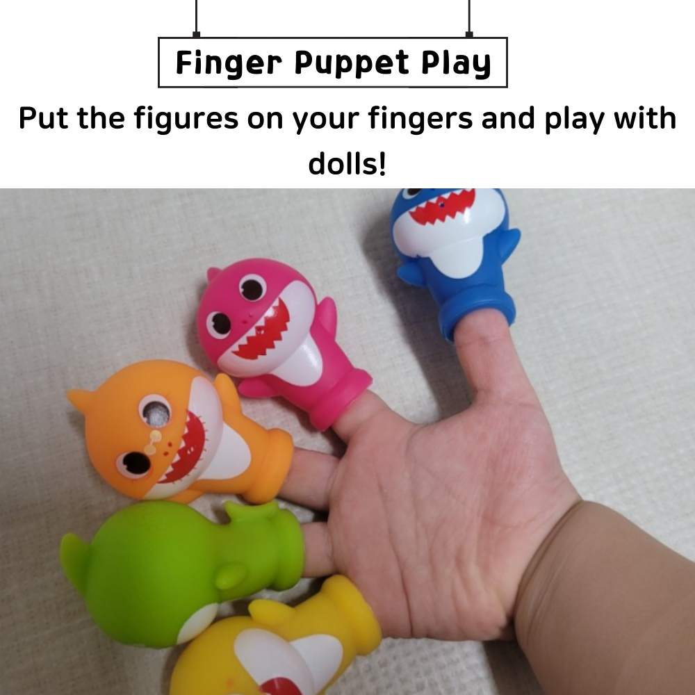 Pinkfong Baby Shark Finger Puppets Toy Hand Puppet Doll Water Play Toy ...