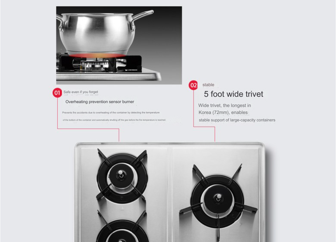 SK Magic Super Range 2nd Built-in Cooktop Low Heat Control Gas Range ...