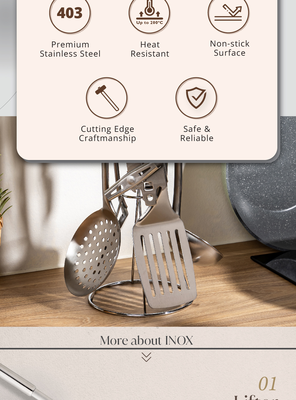 Table Matters - INOX Stainless Steel Lifter Utensils [Lifter | Kitchen ...