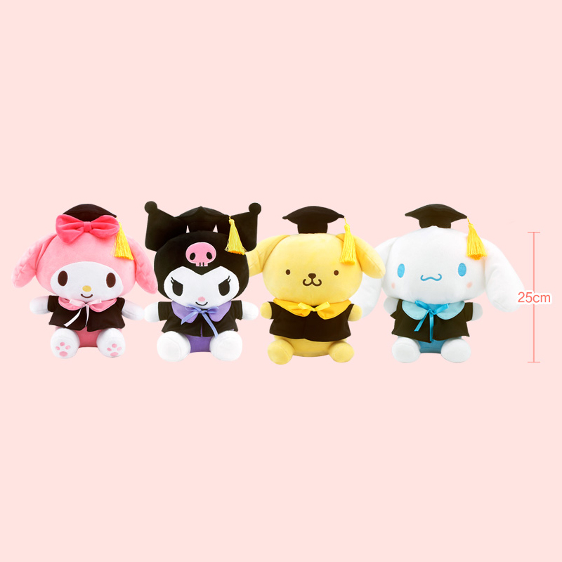 Sanrio Characters Graduation Doll Plush Toy Kuromi My melody ...