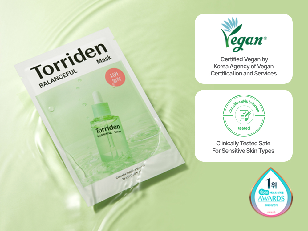 [Torriden Official] BALANCEFUL Cica Sheet Mask for skin Soothing and Calming for acne prone skin ...