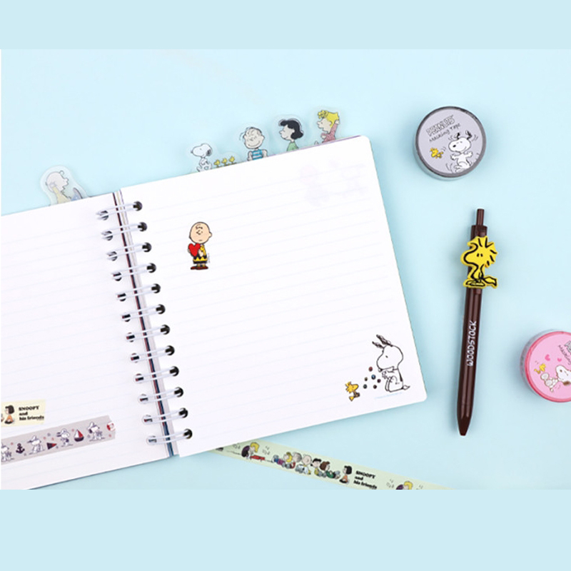 Peanuts Snoopy Index Lined Spiral Notebook Hard Cover Spring Notepad ...
