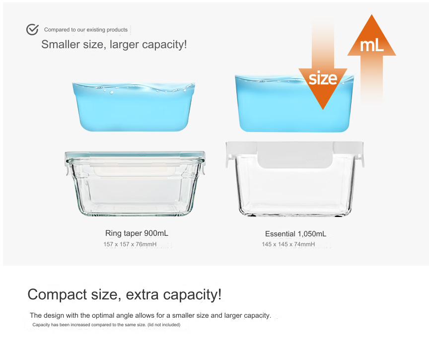 Glasslock Korea Essential Food Container 6 types of Set | Shopee Malaysia