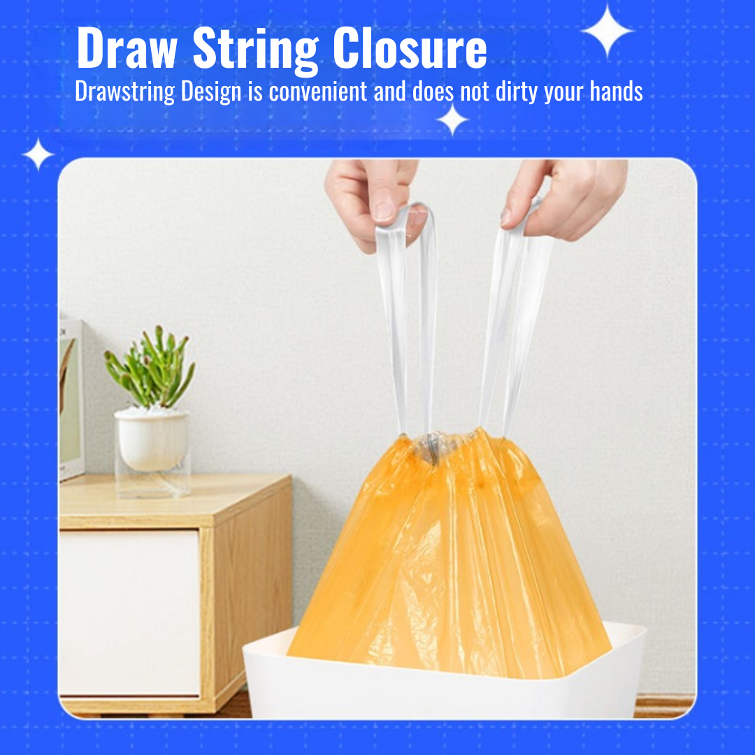 75 Sheets XiaoYang Drawstring Garbage Trash Rubbish Plastic Bag Dustbin ...