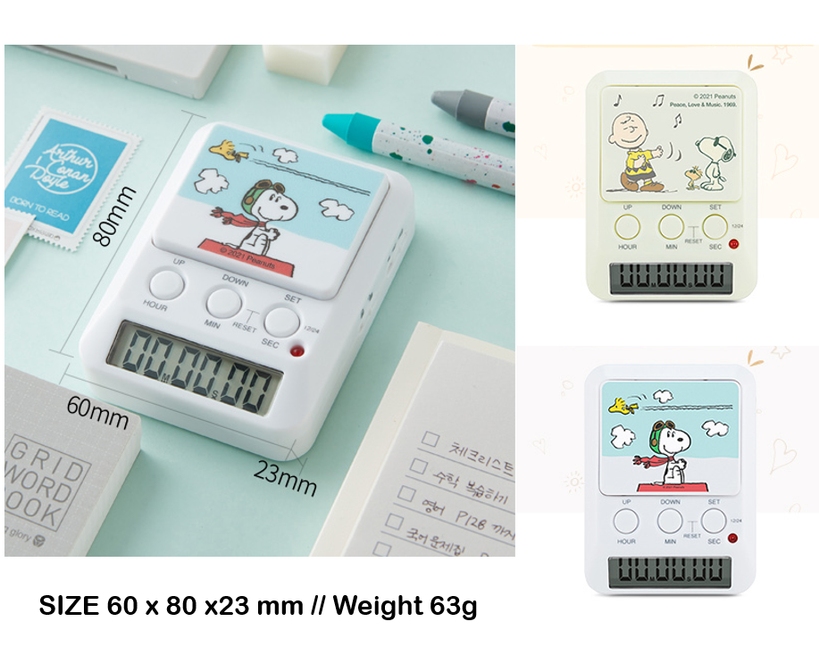 [SNOOPY] Stopwatch timer for study Snoopy/Charlie Stop watch Snoopy ...
