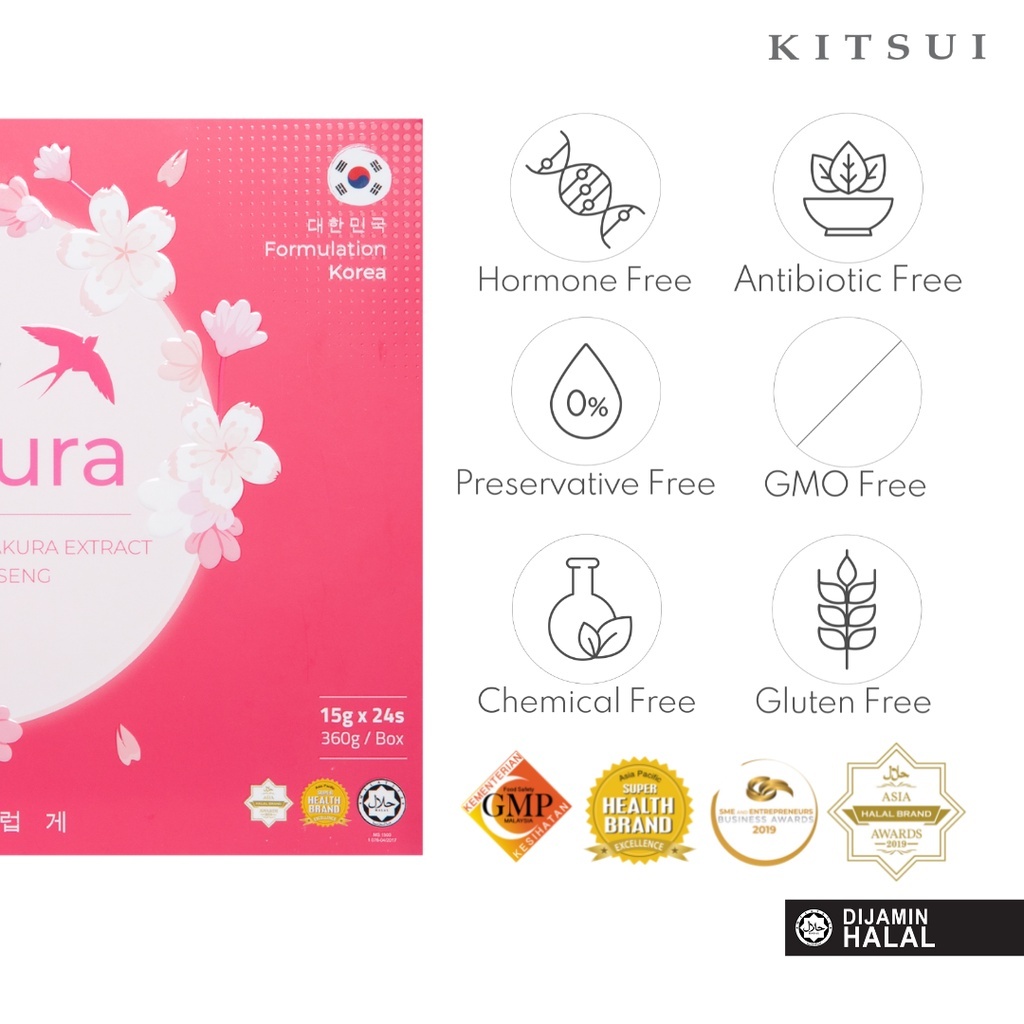 Skin Whitening Supplement | Glow Sakura Bird's Nest & Sakura Extract ...