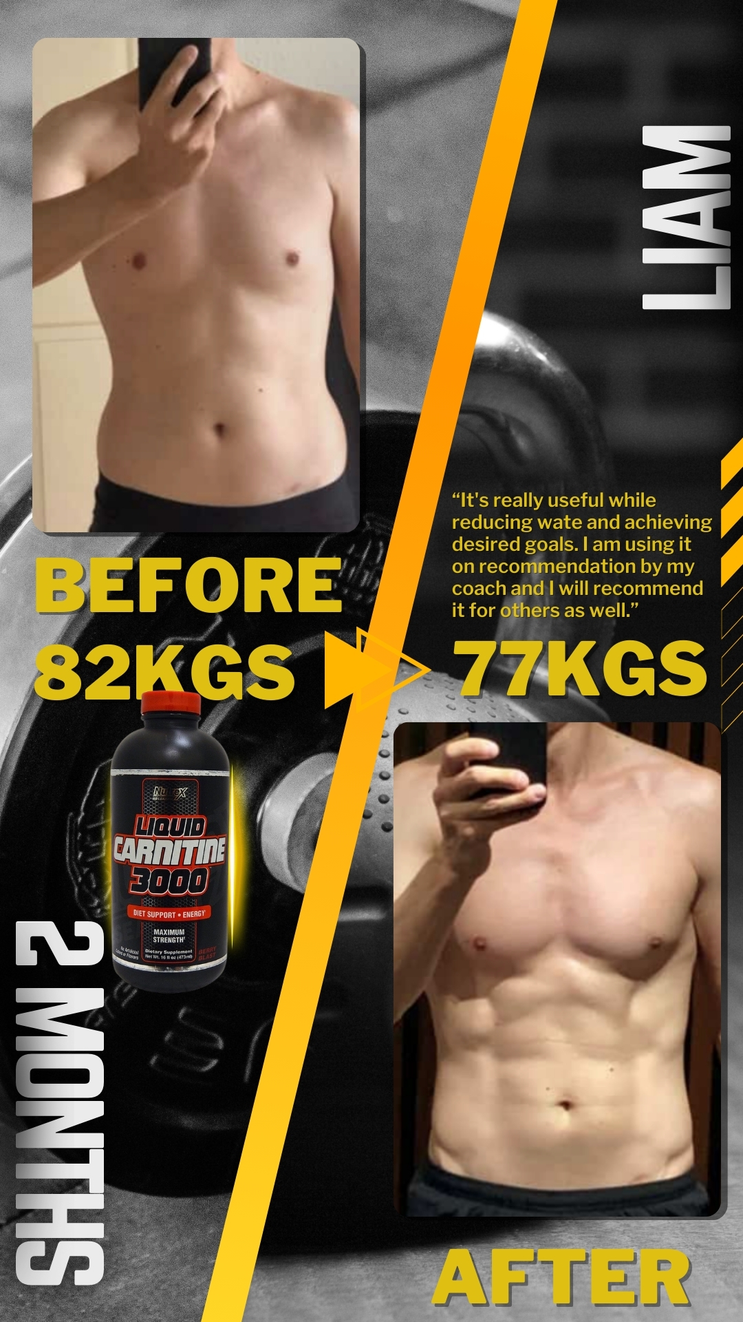 Nutrex Research Liquid Carnitine 3000, Fat Burner, Rapid Absorption ...