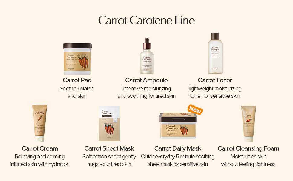 [Bundle of 10][SKINFOOD Official] Carrot Carotene Sheet Mask 10ea ...