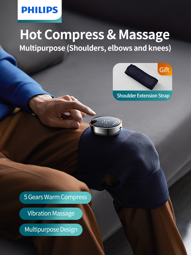 Philips Knee Massager Joint Heating Vibration NTC Temperature Control ...