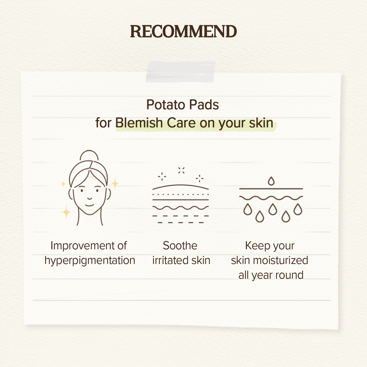 [SKINFOOD Official] Potato Madecassoside Soothing Pad 60ea / Skin ...