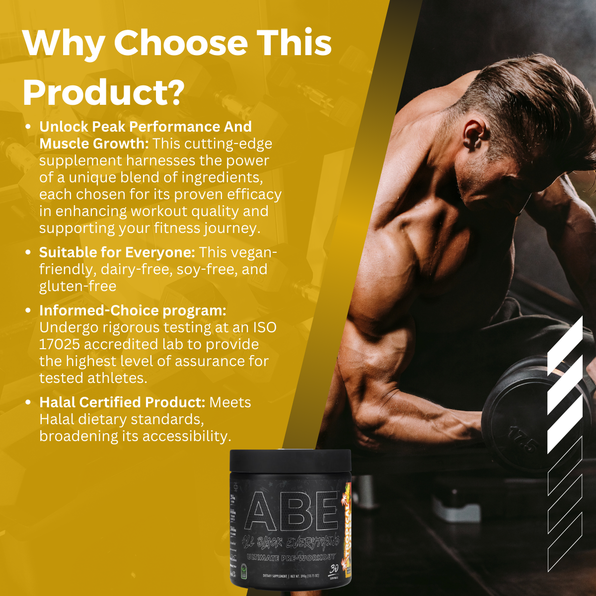 ABE, Ultimate Pre Workout, Muscle Growth, Enhance Performance, Various ...