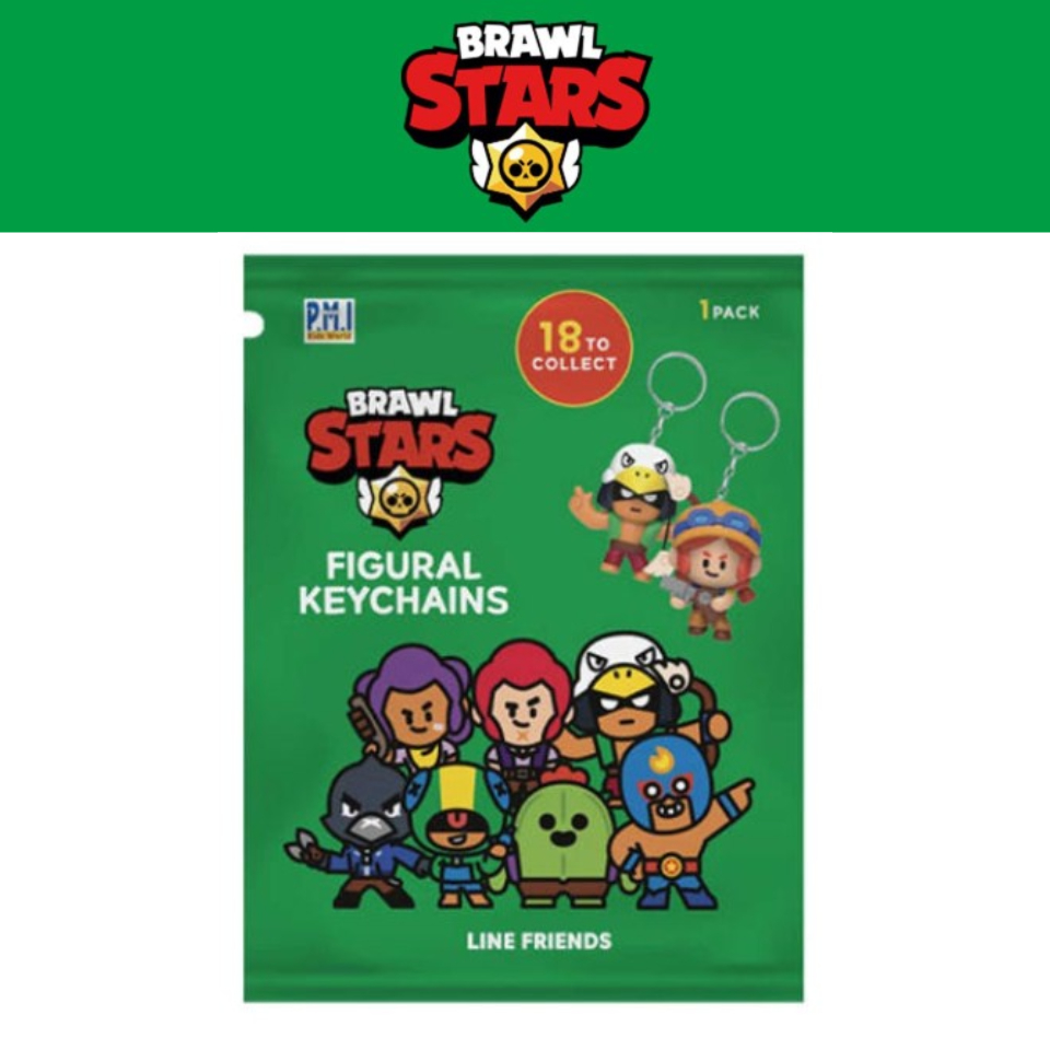 Line Friends Brawl Stars Random Figure Keychains 1 pack (18 to collect ...