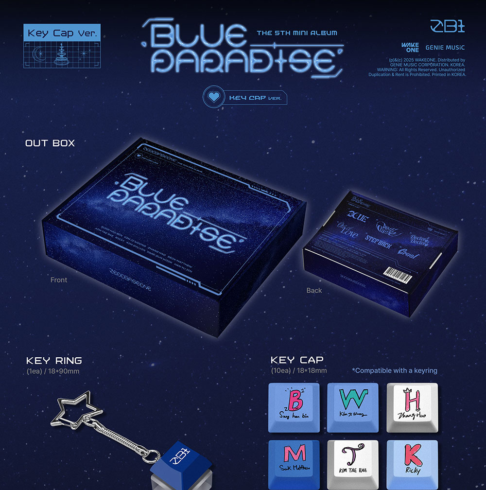 [LUCKY DRAW] (Key Cap Ver.) ZEROBASEONE (ZB1) [BLUE PARADISE] 5th Mini ...