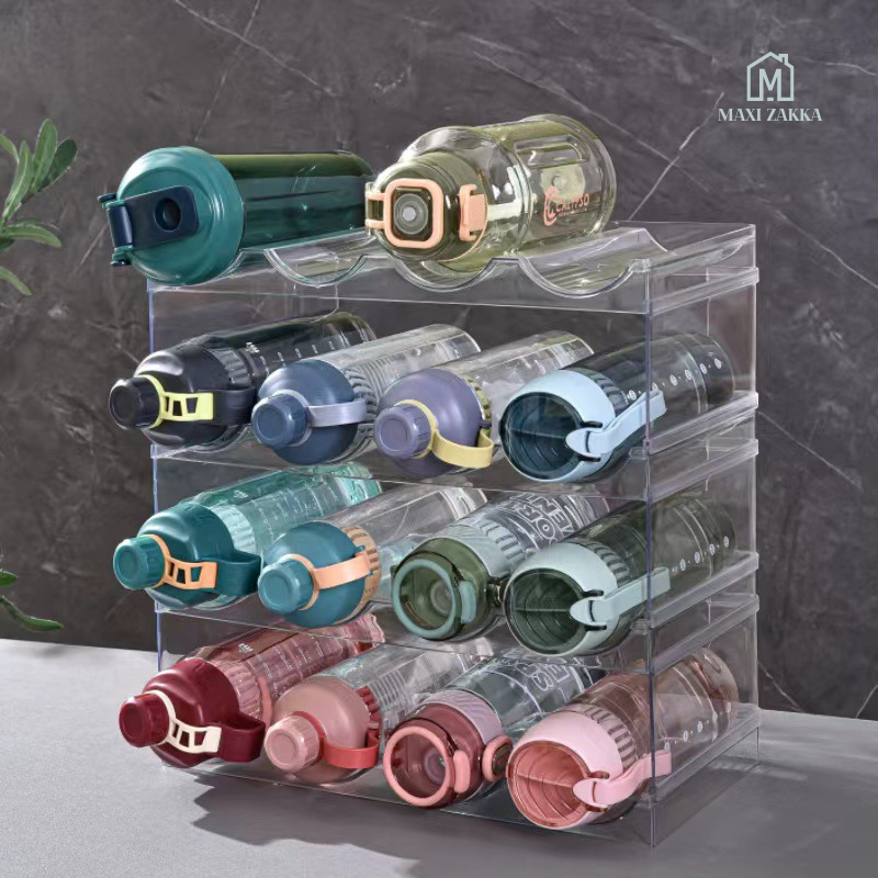 Water Bottle Flask Holder Stackable Thermos Storage Organiser Wine Rack ...